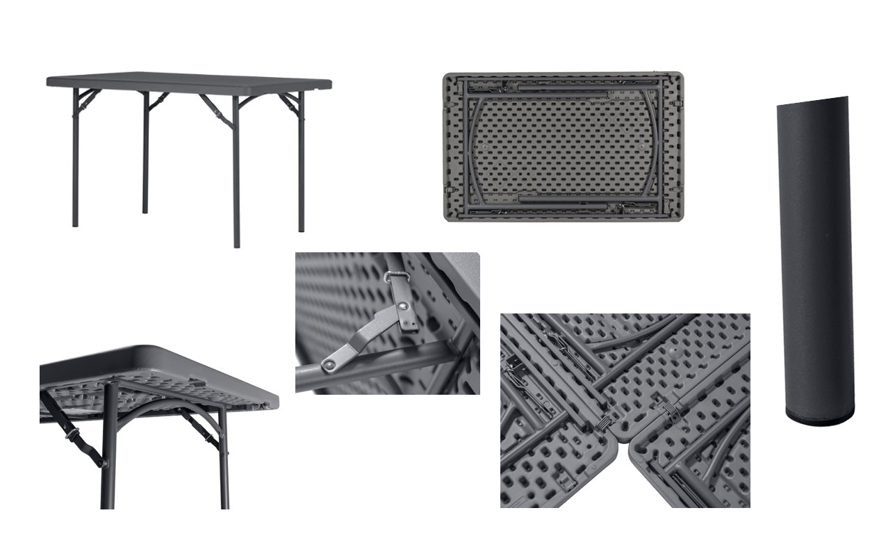 New Zown Classic XL120 Rectangular Foldable Table – Bright Stone ME