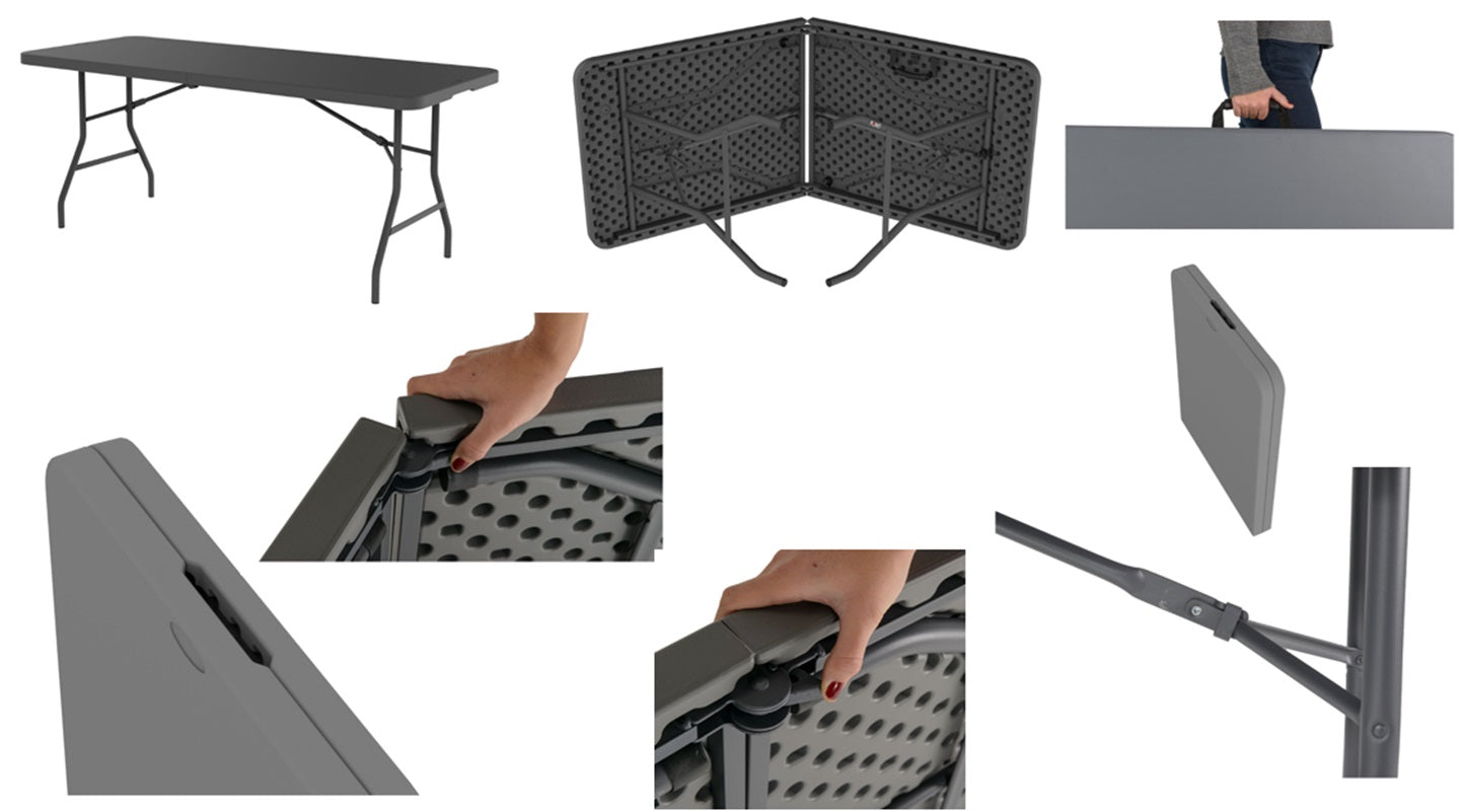 New Zown Sharptable Rectangular Table – Bright Stone ME